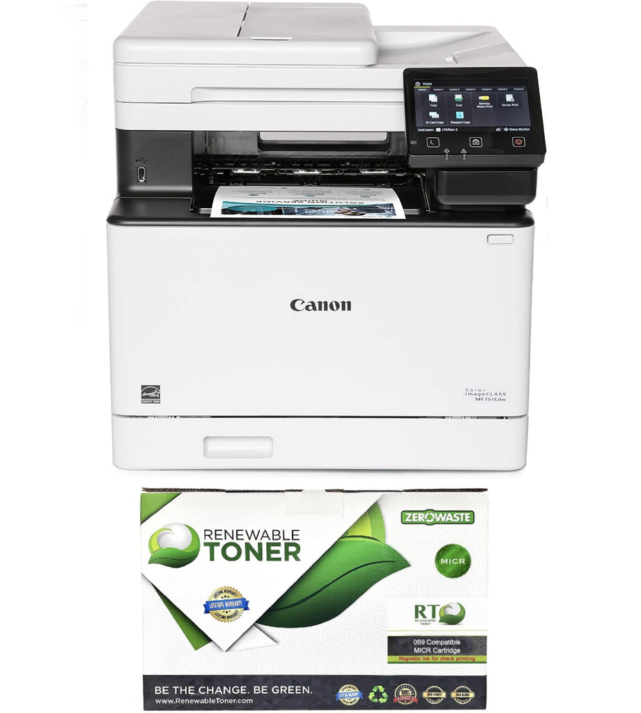 Canon MF751Cdw Check Printer with 1 CRG 069 MICR Toner Cartridge ...