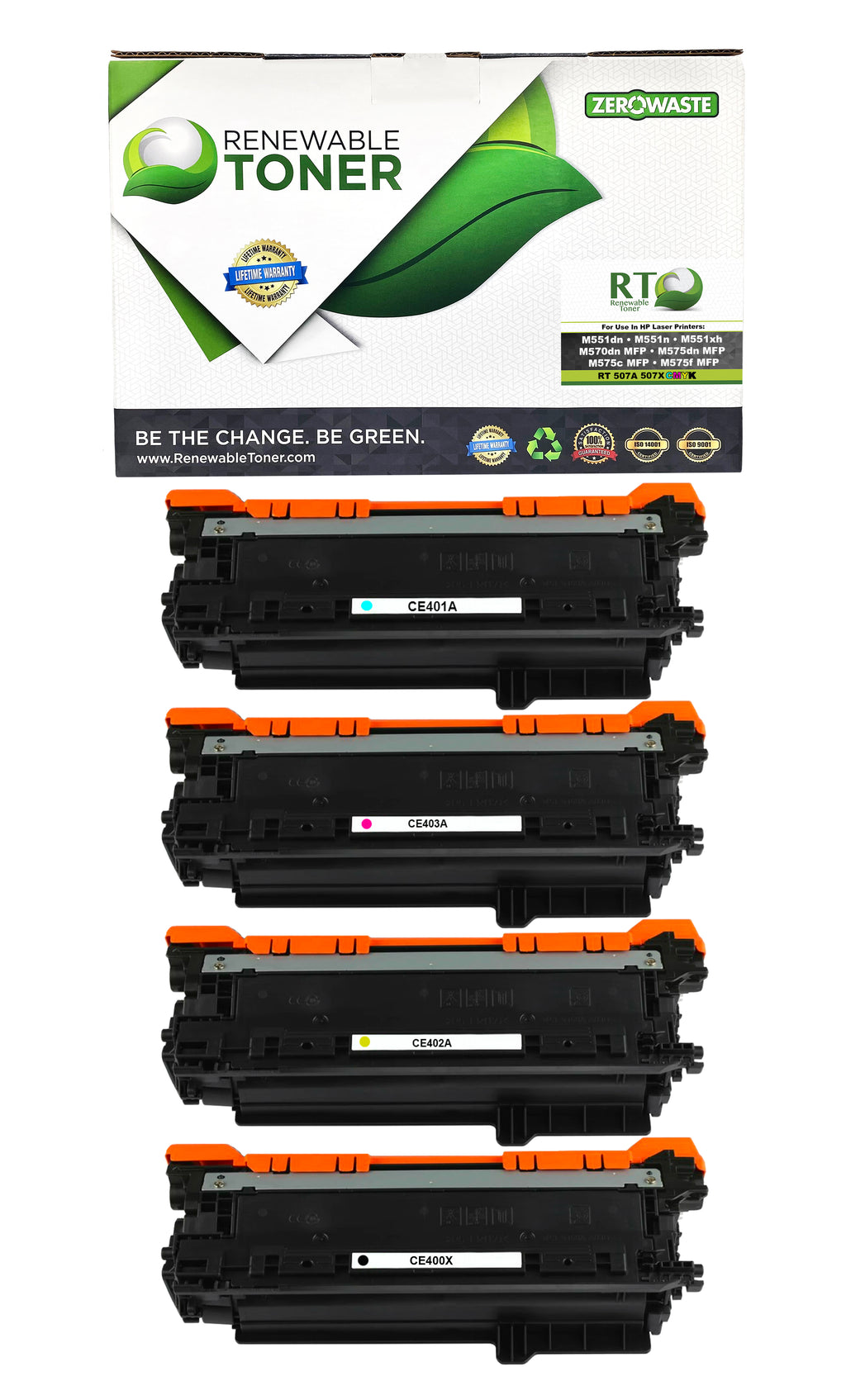 HP 507A / 507X Toner Set (CMYK) | Renewable Toner