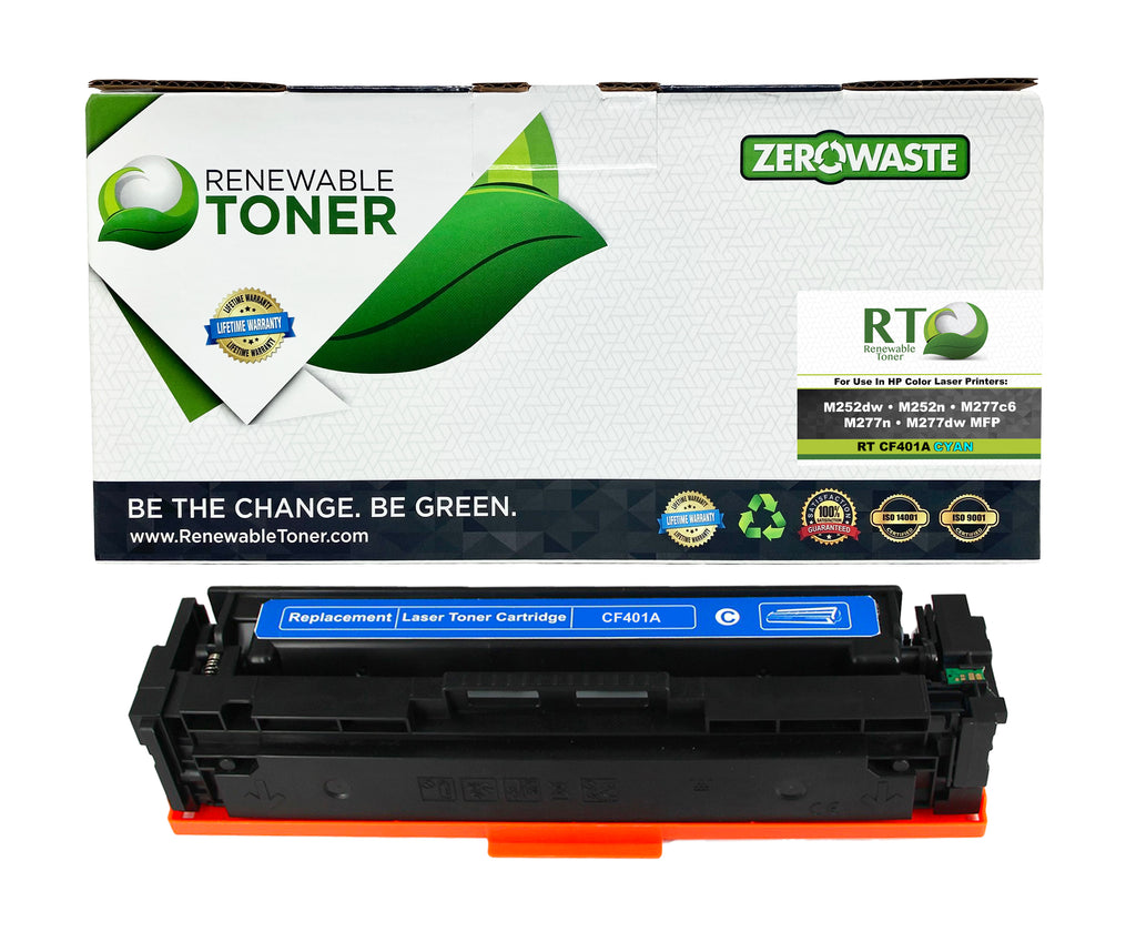 HP 201A / CF401A Cyan Toner Cartridge | Renewable Toner